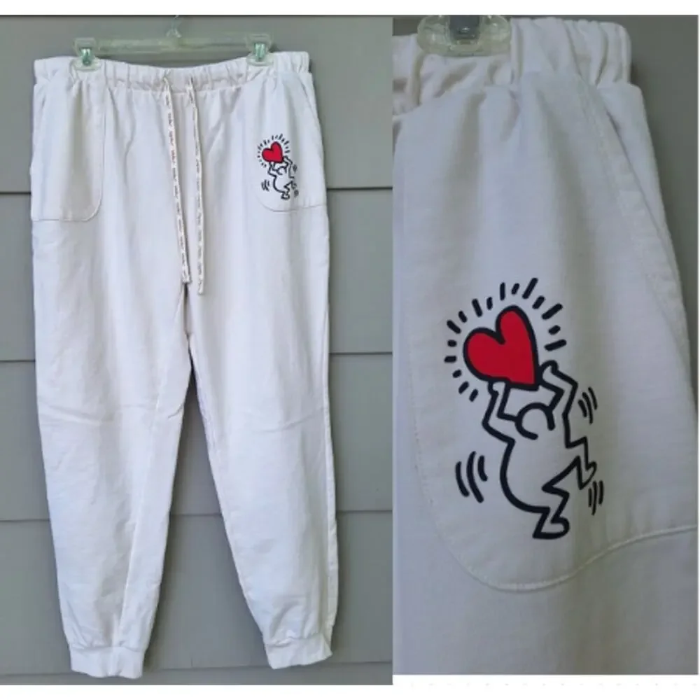 keith haring | Pants & Jumpsuits | Keith Haring Womens Ivory Cream ...